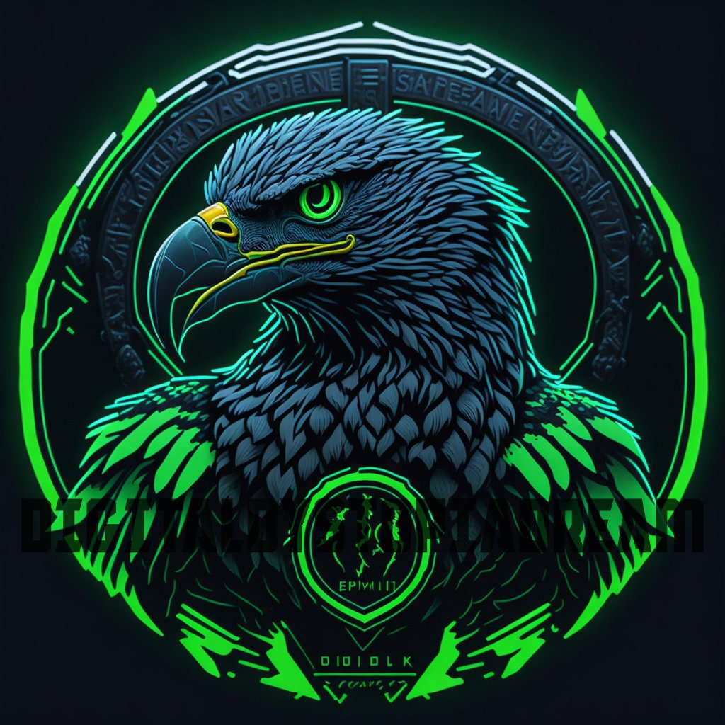 Cyberpunk Eagles Twitch Sub Badges and Bit Badges for Streamers,vtubers ...