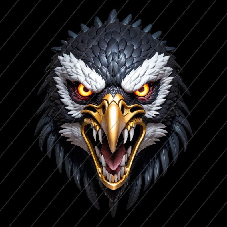 Fierce Eagle Twitch Kick Sub Bit Badges for Streamers,vtubers,animal ...