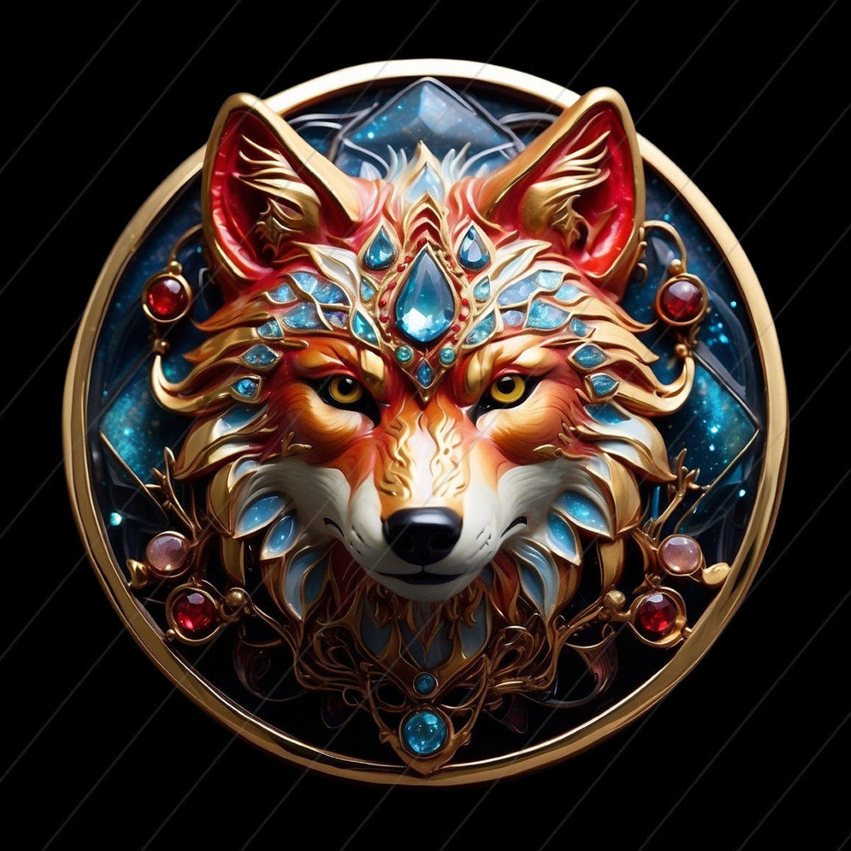 Magical Wolf Twitch Kick Sub and Bit Badges for Streamers,vtubers ...
