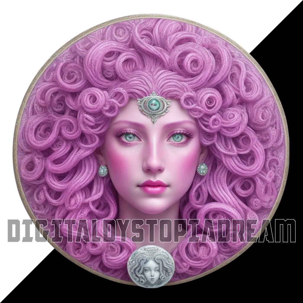 Mystical Medusa Emotes 32 Transparent PNG Twitch Sub Bit Badges for ...