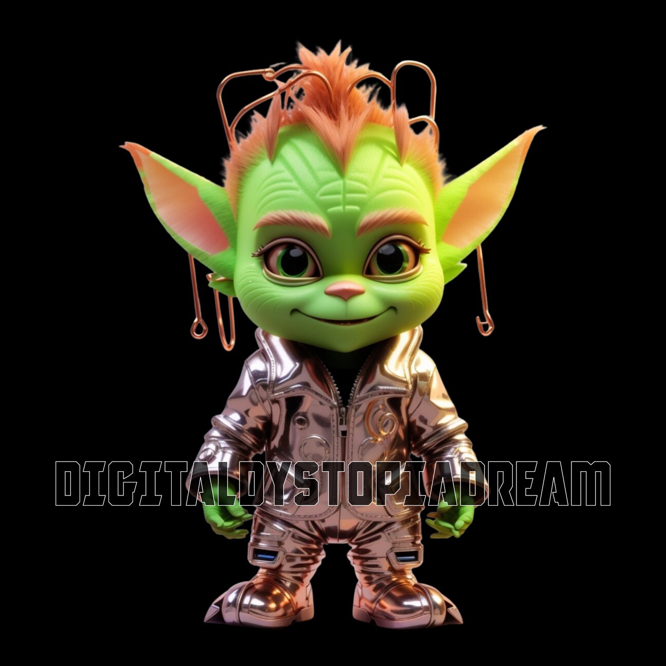 Baby Grinch Cyberpunk Twitch Kick Sub Bit Badges for Streamers, Vtuber ...