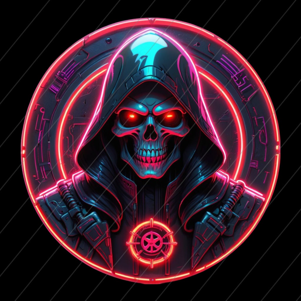 Cyberpunk Grim Reaper Twitch Kick Sub and Bit Badges for Streamers ...