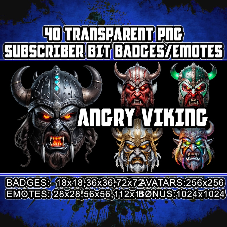 Vikings Twitch Kick Sub Bit Badges for Streamers,vtubers,stream ...