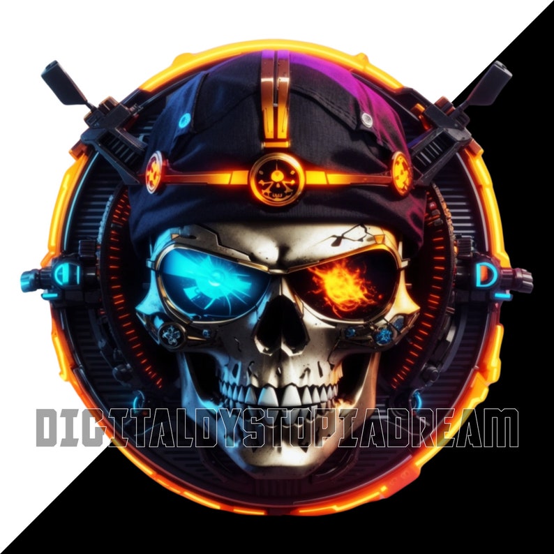 Pirate Skulls Cyberpunk Twitch Kick Sub Bit Badges for Streamers,vtuber ...