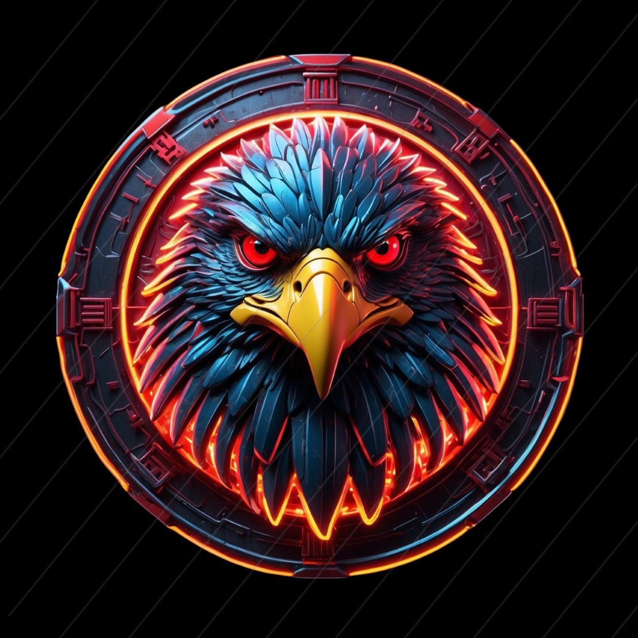 Cyberpunk Angry Eagle Twitch Kick Sub Bit Badges 4 Streamers,vtubers ...