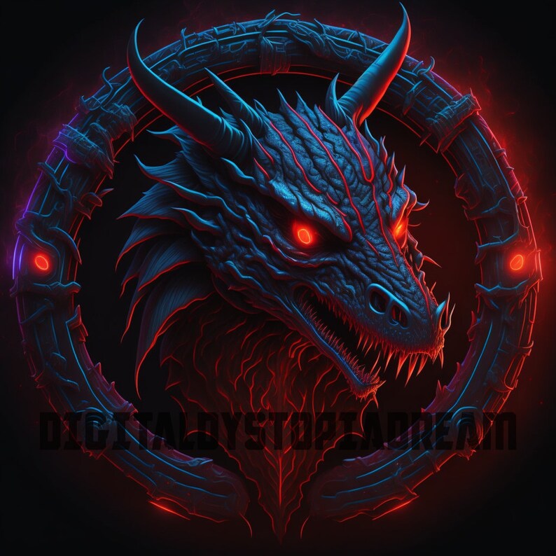 Cyberpunk Dragons Twitch Sub Badges and Bit Badges for Streamers ...