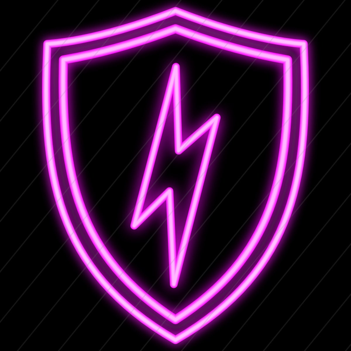 Neon Lightning Bolt Shields Twitch Kick Sub Bit Badges for Streamers ...