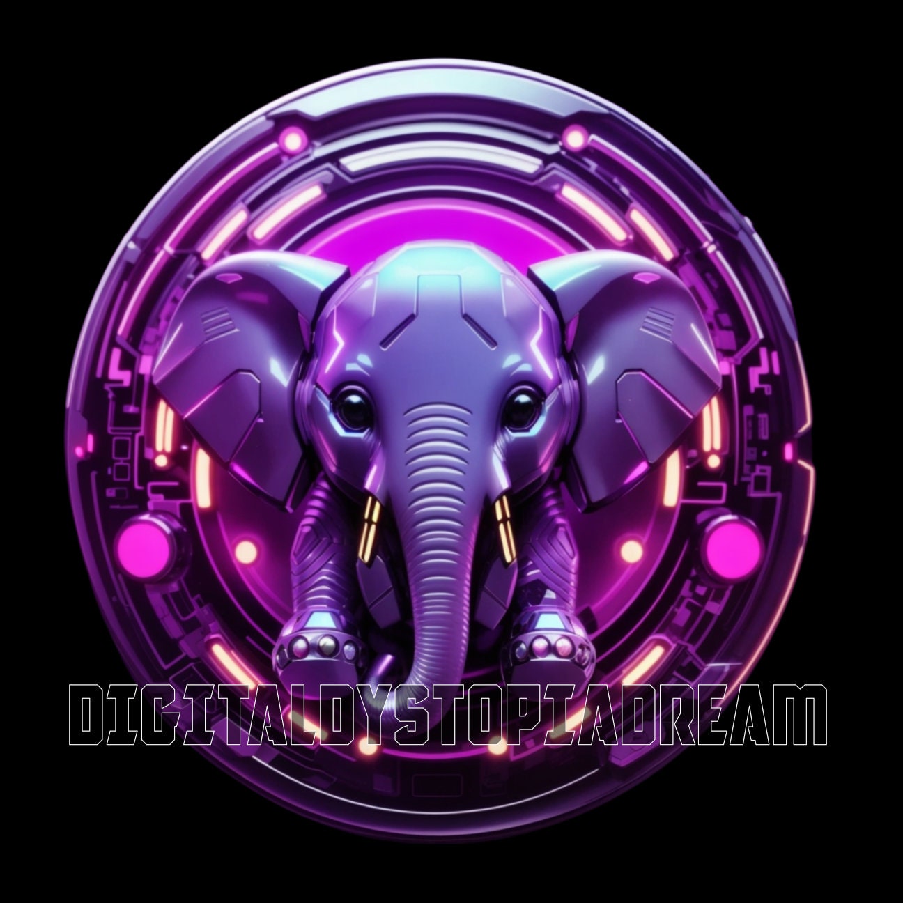 Cyberpunk Elephants Twitch Kick Sub/bit Badges for Streamers,vtubers ...