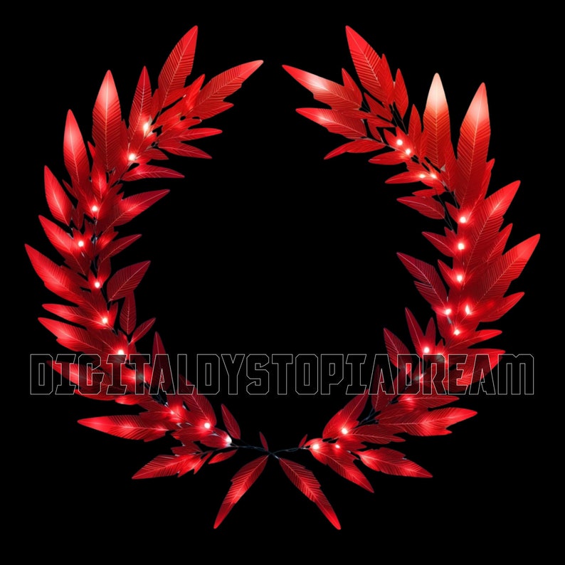 Cyberpunk Neon Laurel Wreath Twitch Kick Sub Bit Badges for Streamers ...