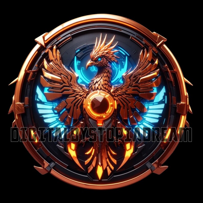 Phoenix Cyberpunk Twitch Sub Bit Badges for Streamers, Vtuber ,32 ...