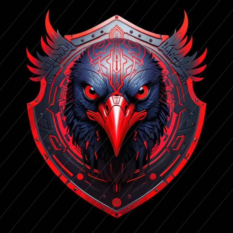 Cyberpunk Raven Shields Twitch Kick Sub Bit Badges for Streamers ...