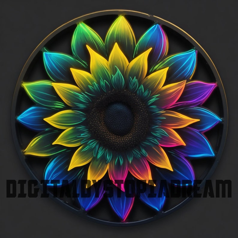 Cyberpunk Sunflower Twitch Sub and Bit Badges for Streamers,vtubers ...