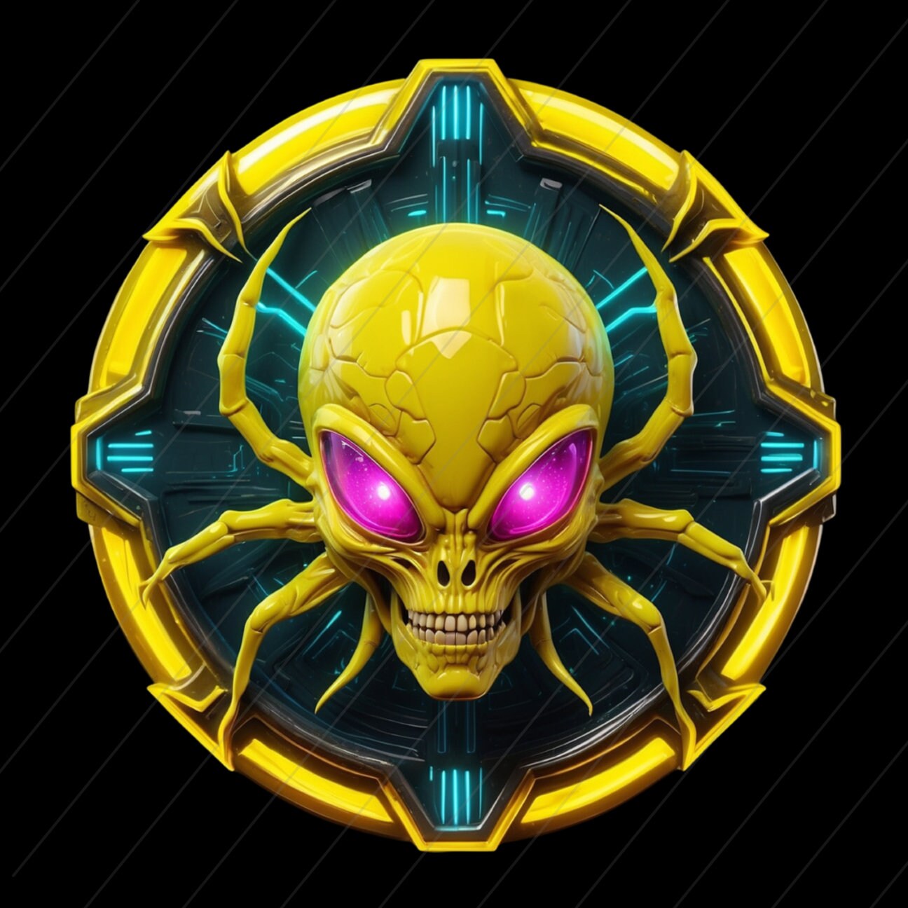 Cyberpunk Alien Twitch Kick Sub Bit Badges 4 Streamers,vtubers,outer ...