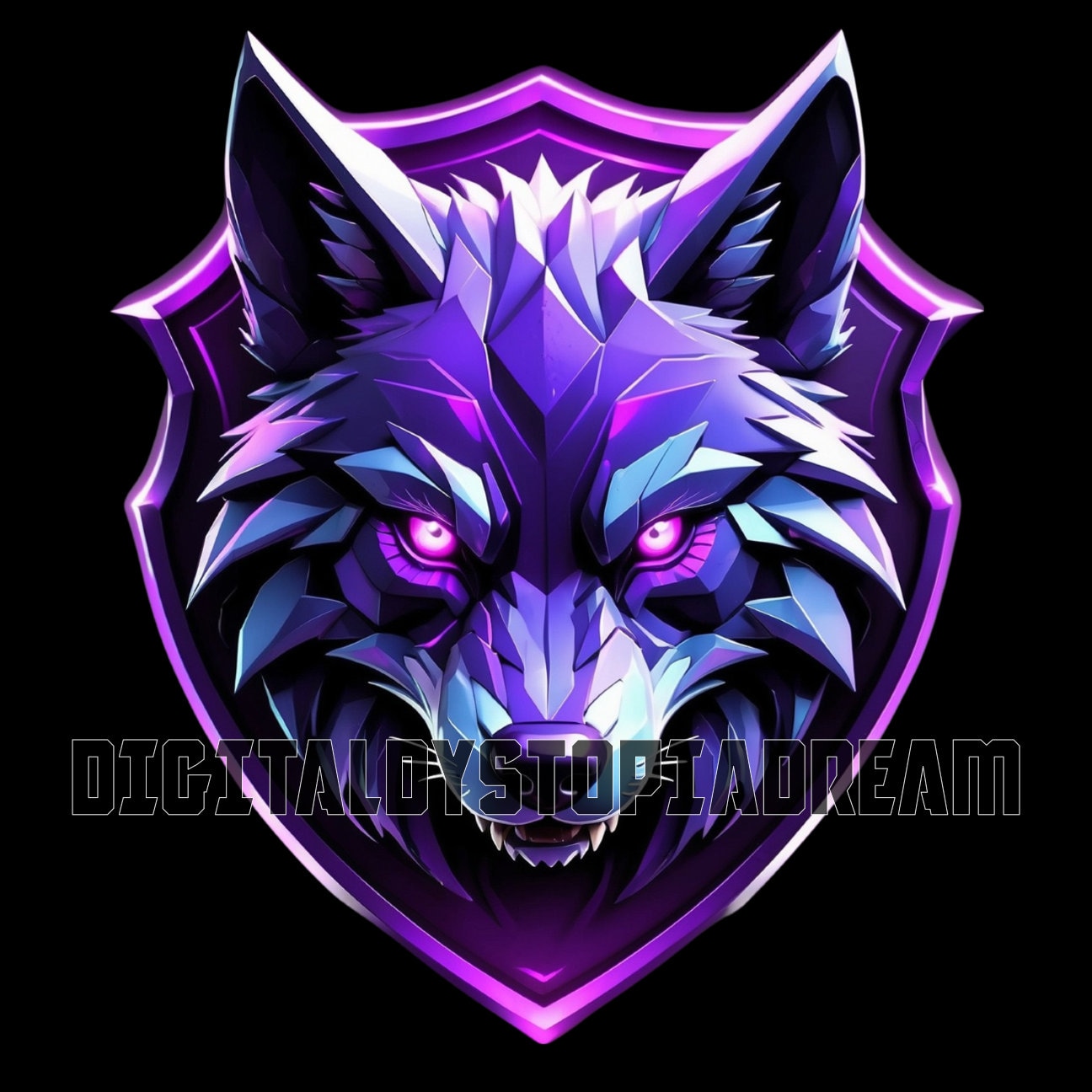 Cyberpunk Wolf Shields Twitch Kick Sub/bit Badges for Streamers,vtubers ...