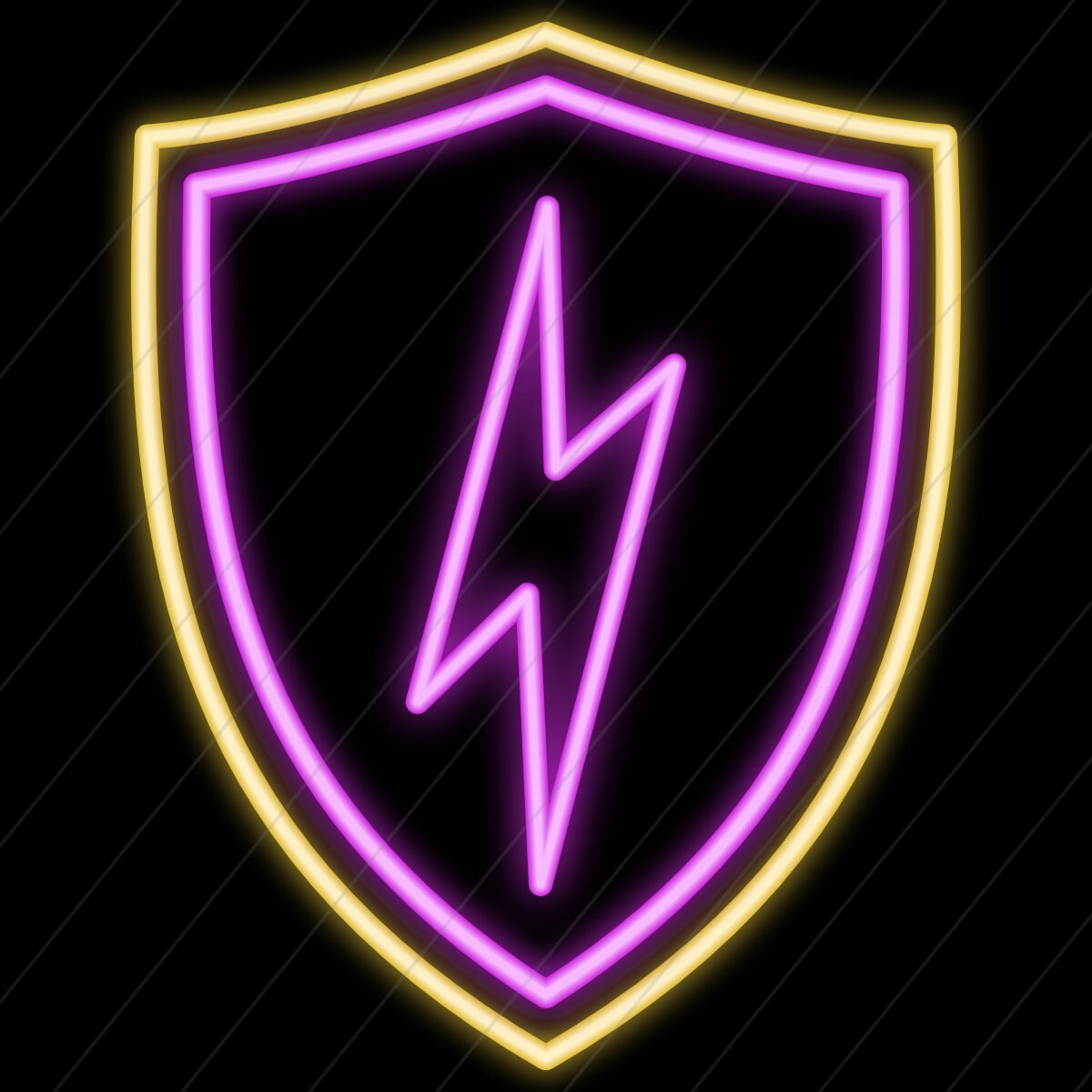 Neon Lightning Bolt Shields Twitch Kick Sub Bit Badges for Streamers ...