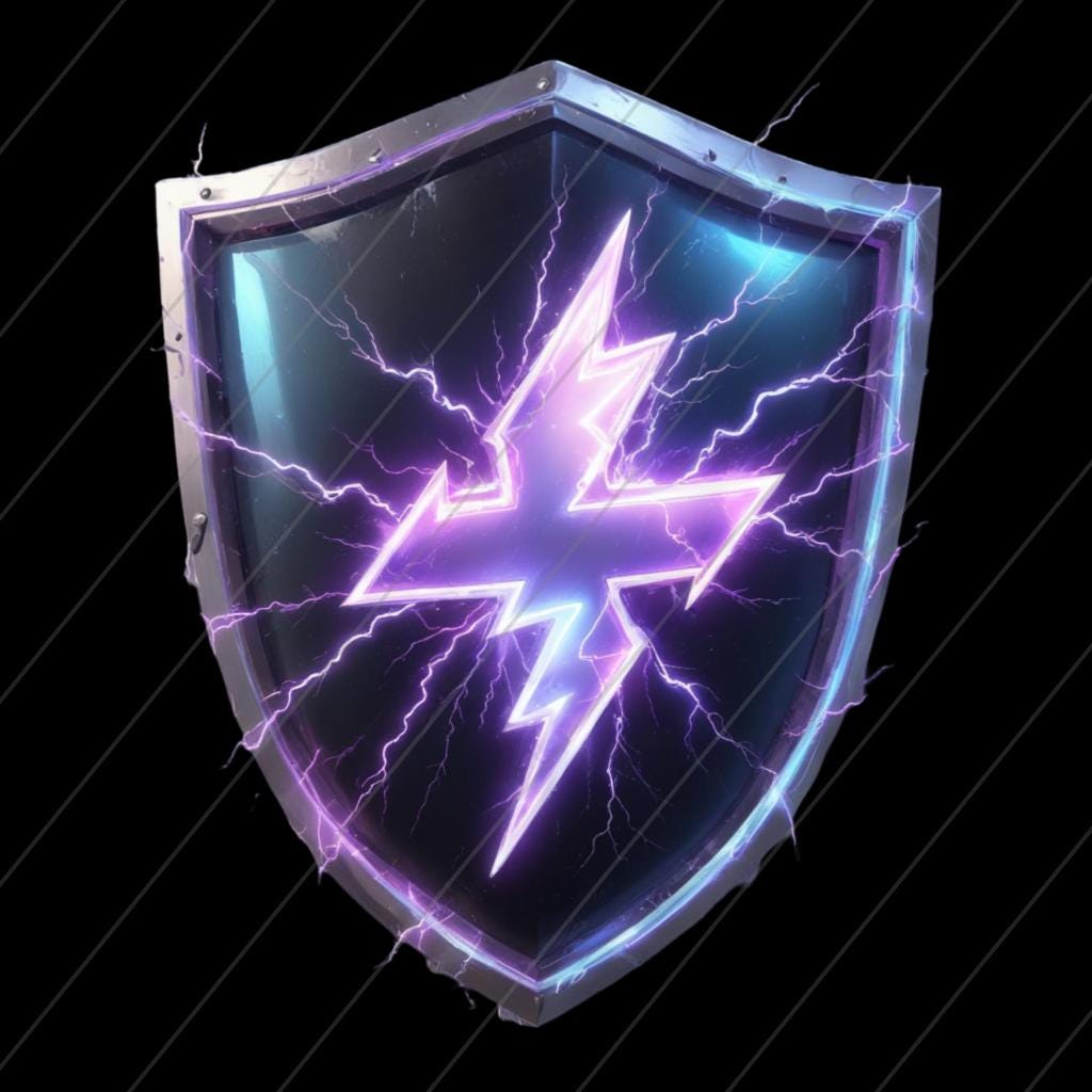 40 Neon Lightning Bolt Shields Twitch Kick Sub Bit Badges for Streamers ...