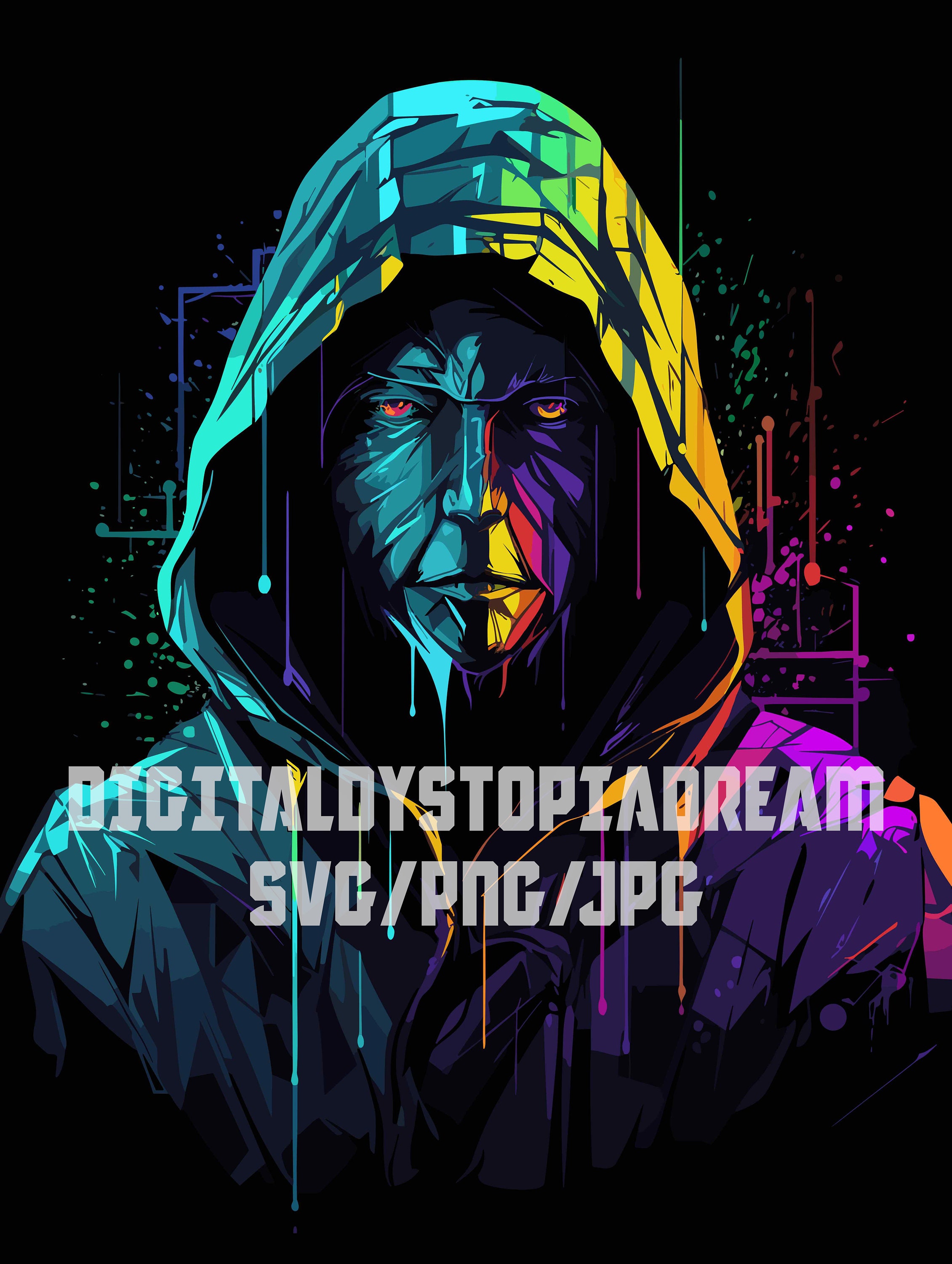 10 Cyberpunk Hacker Vector T-shirt Print Templates SVG - Etsy