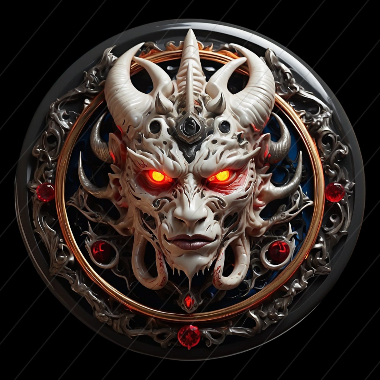 Cyberpunk Daemon Twitch Kick Sub Bit Badges for Streamers,vtubers ...