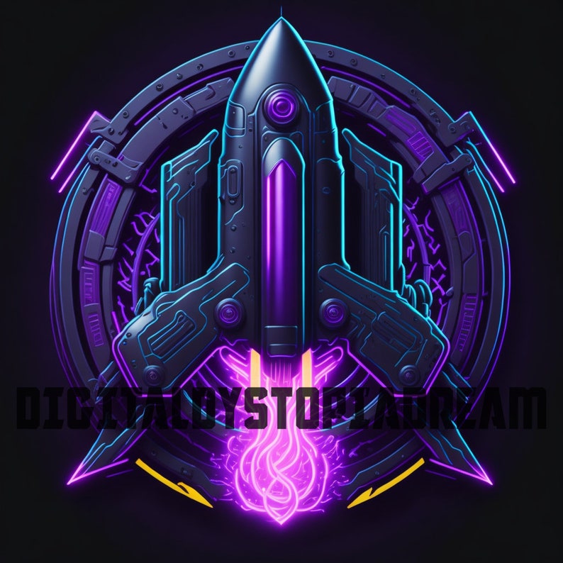 Cyberpunk Rockets Twitch Sub Badges and Bit Badges for Streamers ...