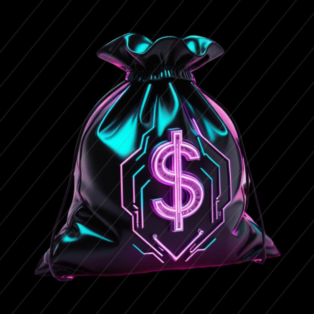 Neon Money Bag Twitch Kick Sub Bit Badges for Streamers,vtuber, 40 ...