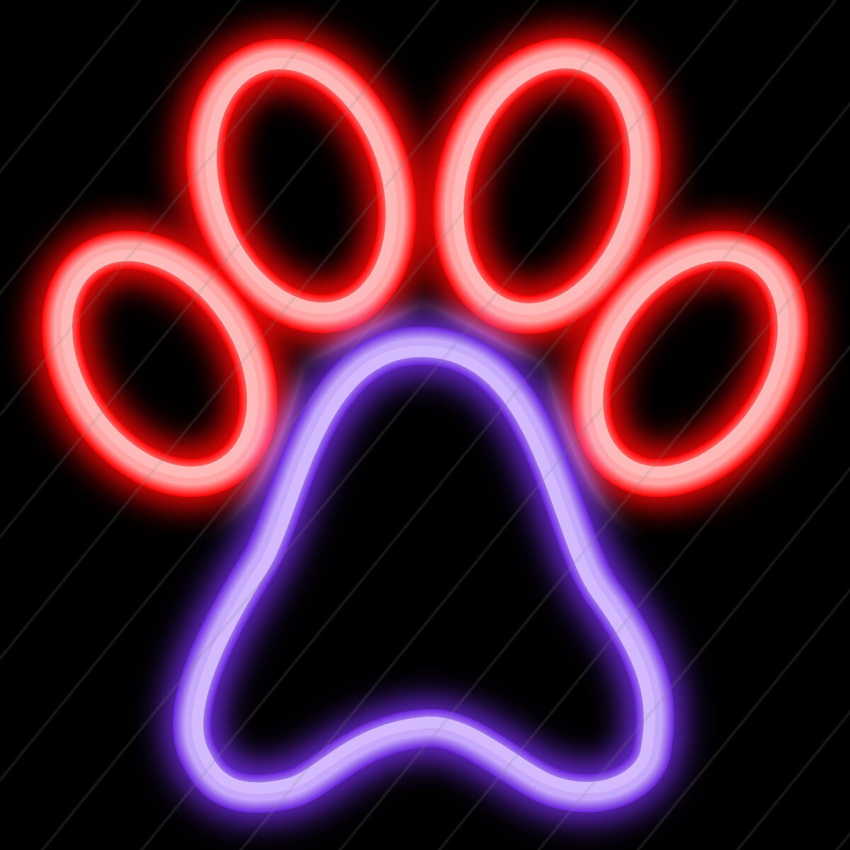 Neon Paws Twitch/kick Sub Bit Badges for Streamers,vtubers,dog and Cat ...