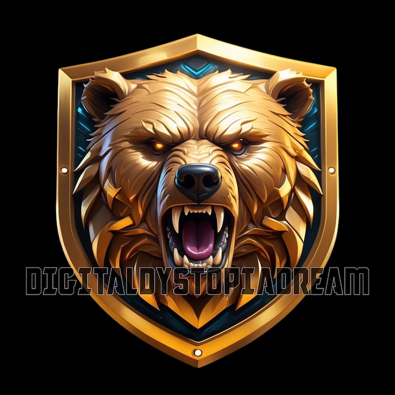 Grizzly Bear Shields Twitch Kick Sub/bit Badges for Streamers,vtubers ...
