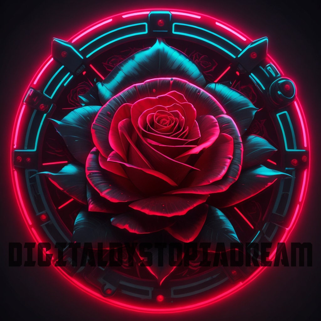 Cyberpunk Roses Twitch Sub and Bit Badges for Streamers,vtubers,rose ...
