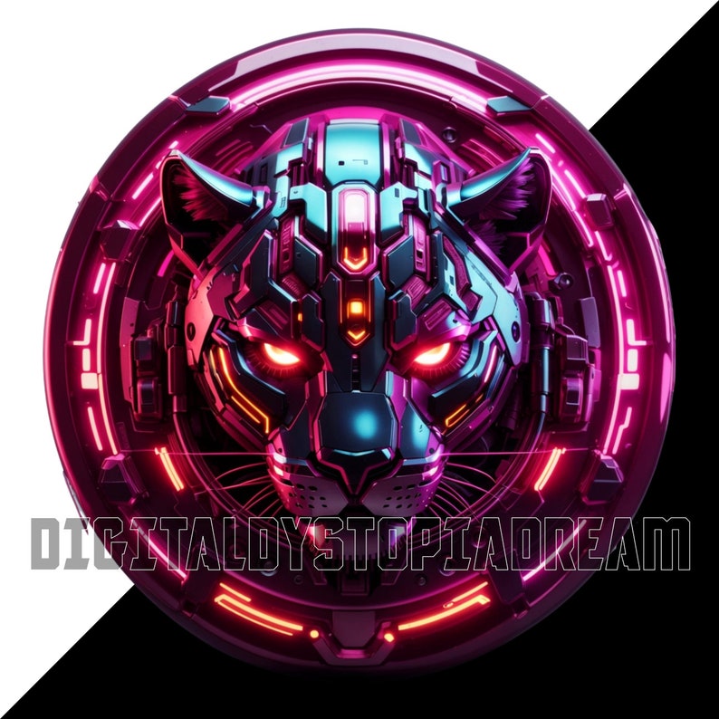 Panther Cyberpunk Twitch Sub Bit Badges for Streamers, Vtuber ,animal ...