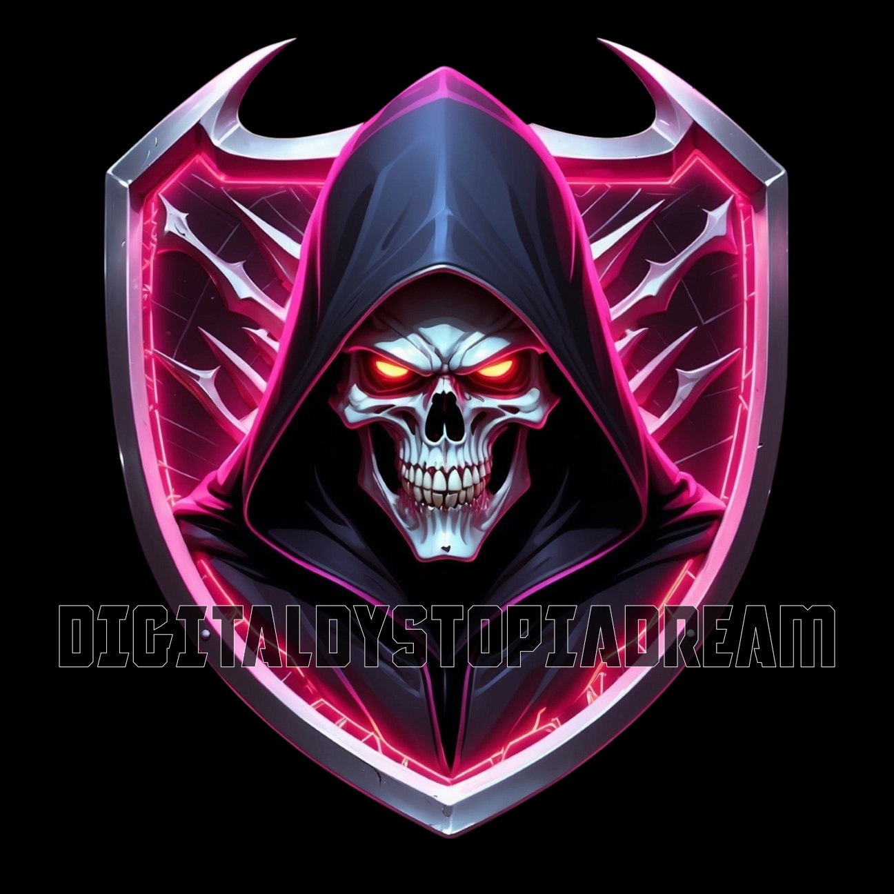 Cyberpunk Grim Reaper Shields Twitch Sub/bit Badges for Streamers ...