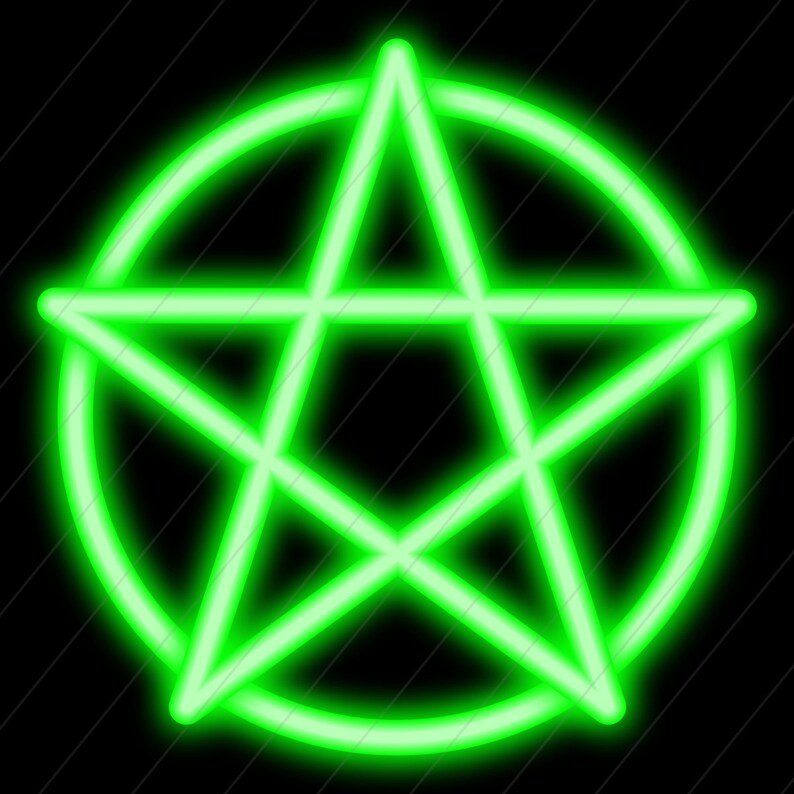 Neon Pentagrams Twitch/kick Sub Bit Badges for Streamers,vtubers,30 ...