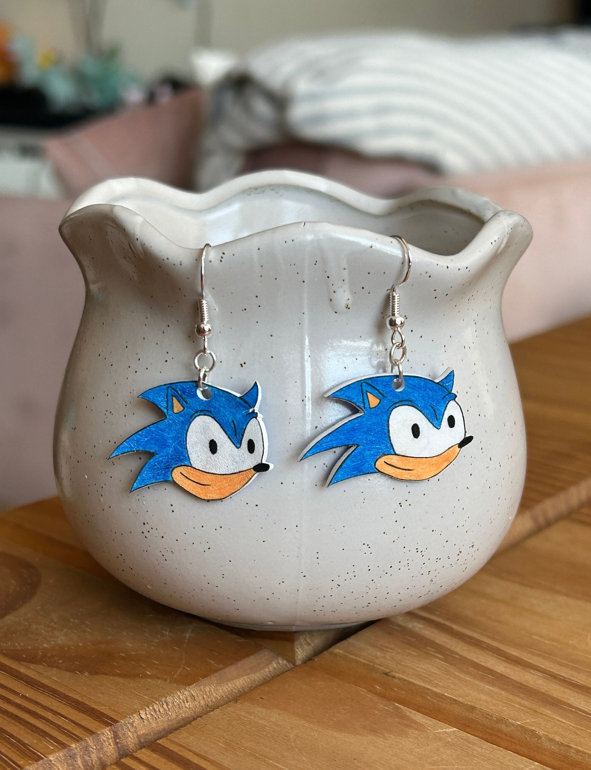 Sonic the Hedgehog Handmade Earrings SEGA Sonic the Hedgehog - Etsy