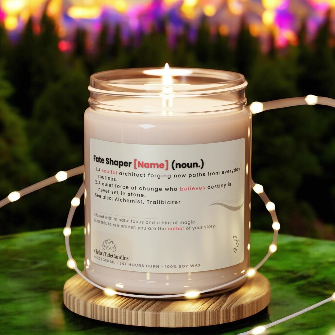 Fate Shaper name noun. Personalized Candle 100% Natural Handpoured 9oz ...