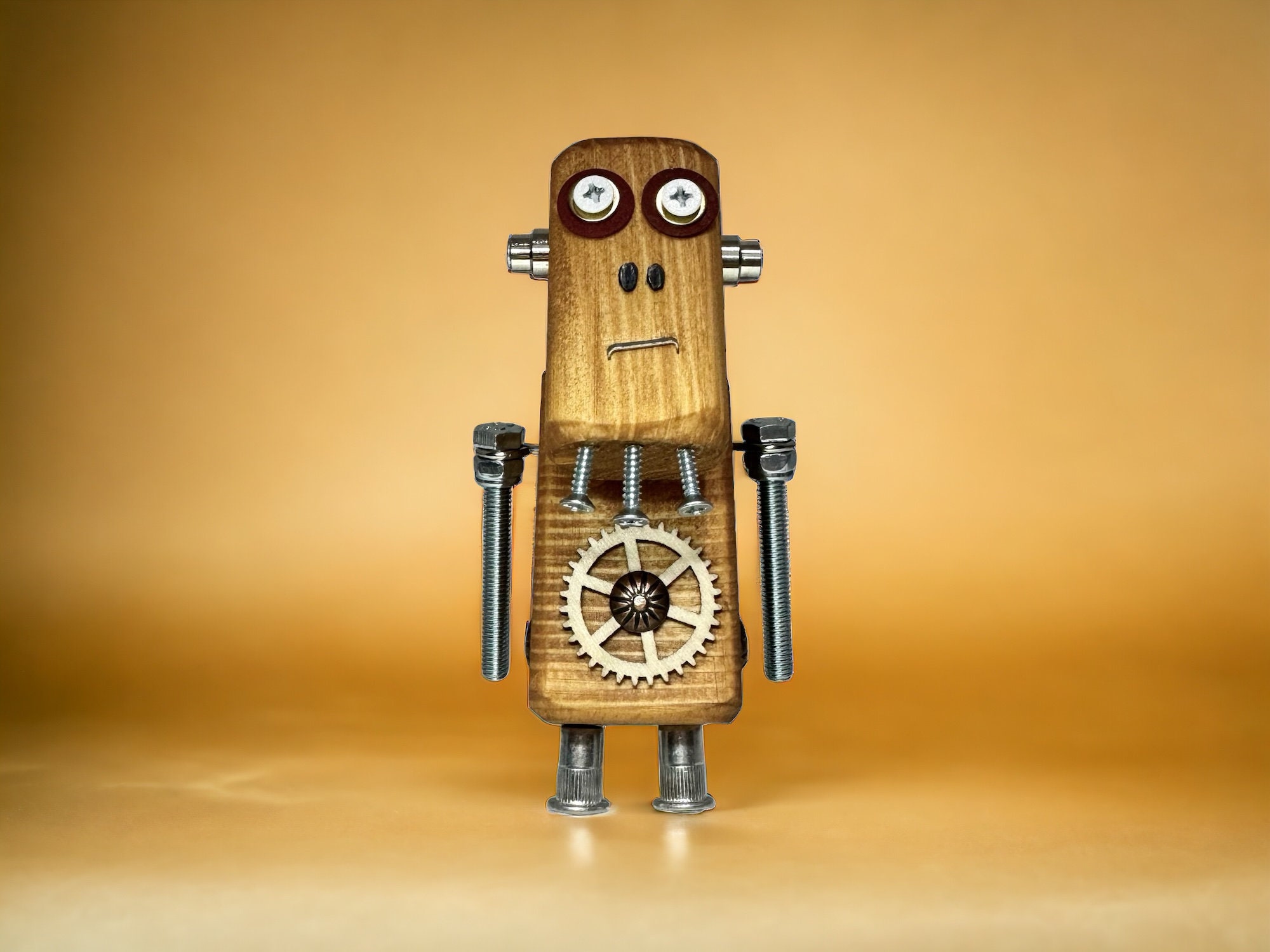 Phineas - Wooden Steampunk Robot (scifi Fantasy Odd Strange Unique Art ...
