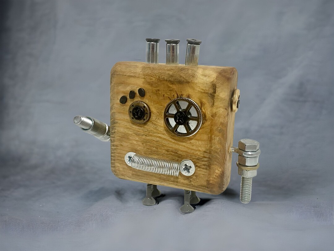 Winfred Wooden Steampunk Robot scifi Fantasy Odd Strange - Etsy