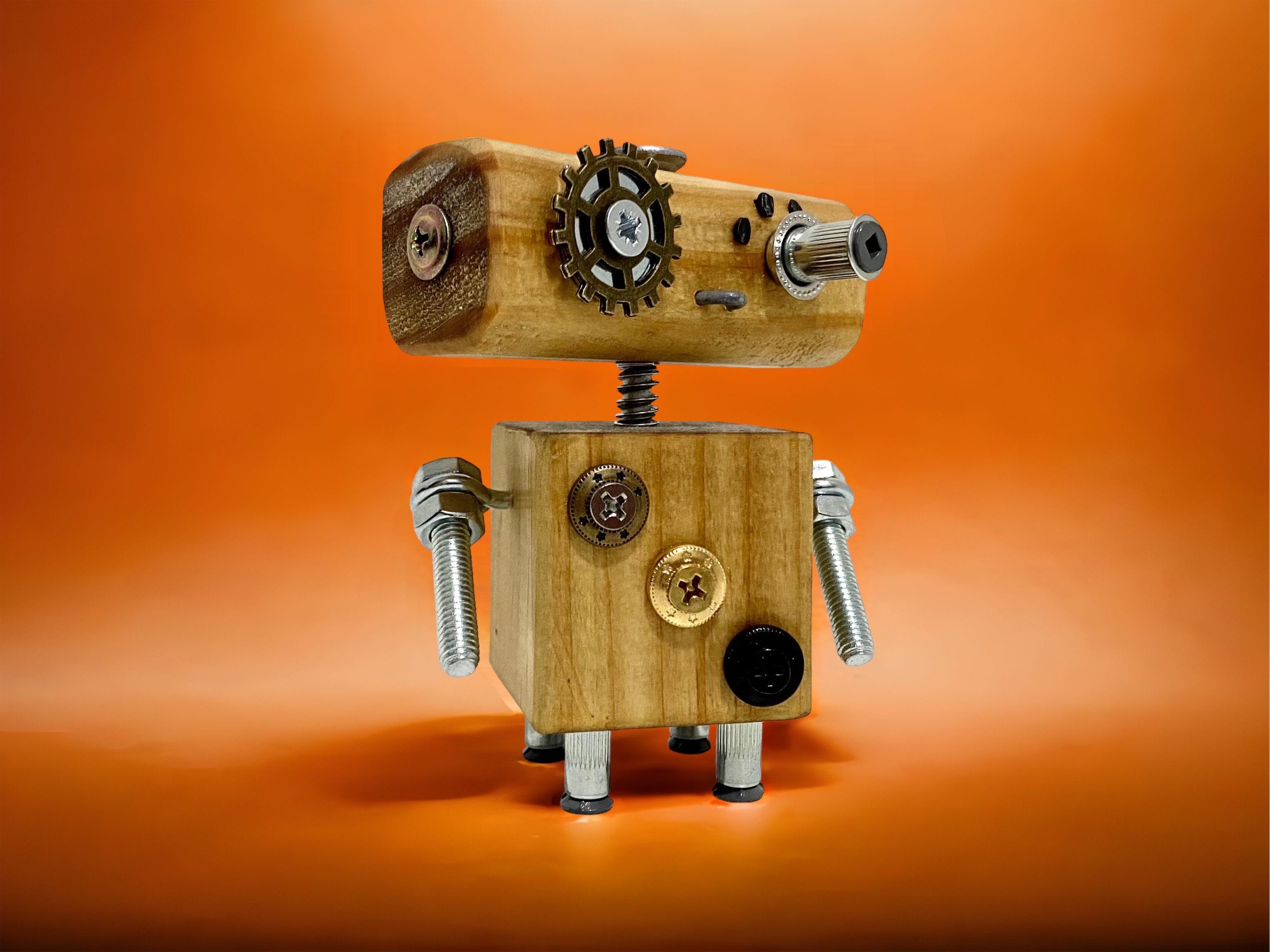 Rupert Wooden Steampunk Robot scifi Fantasy Odd Strange Unique Art ...