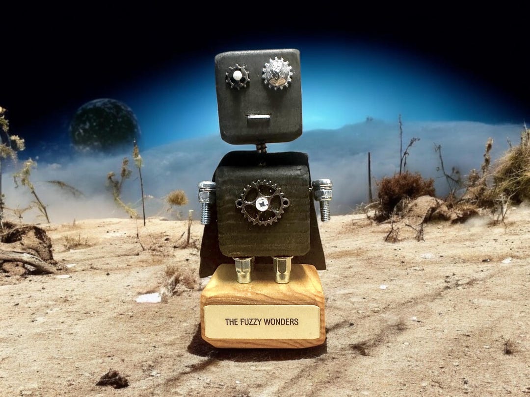 Brian T-01 - Wooden Steampunk Robot Trophy (customisable) (scifi ...