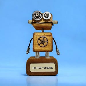 Theodorus - Wooden Steampunk Robot Trophy (customisable) (scifi Fantasy ...
