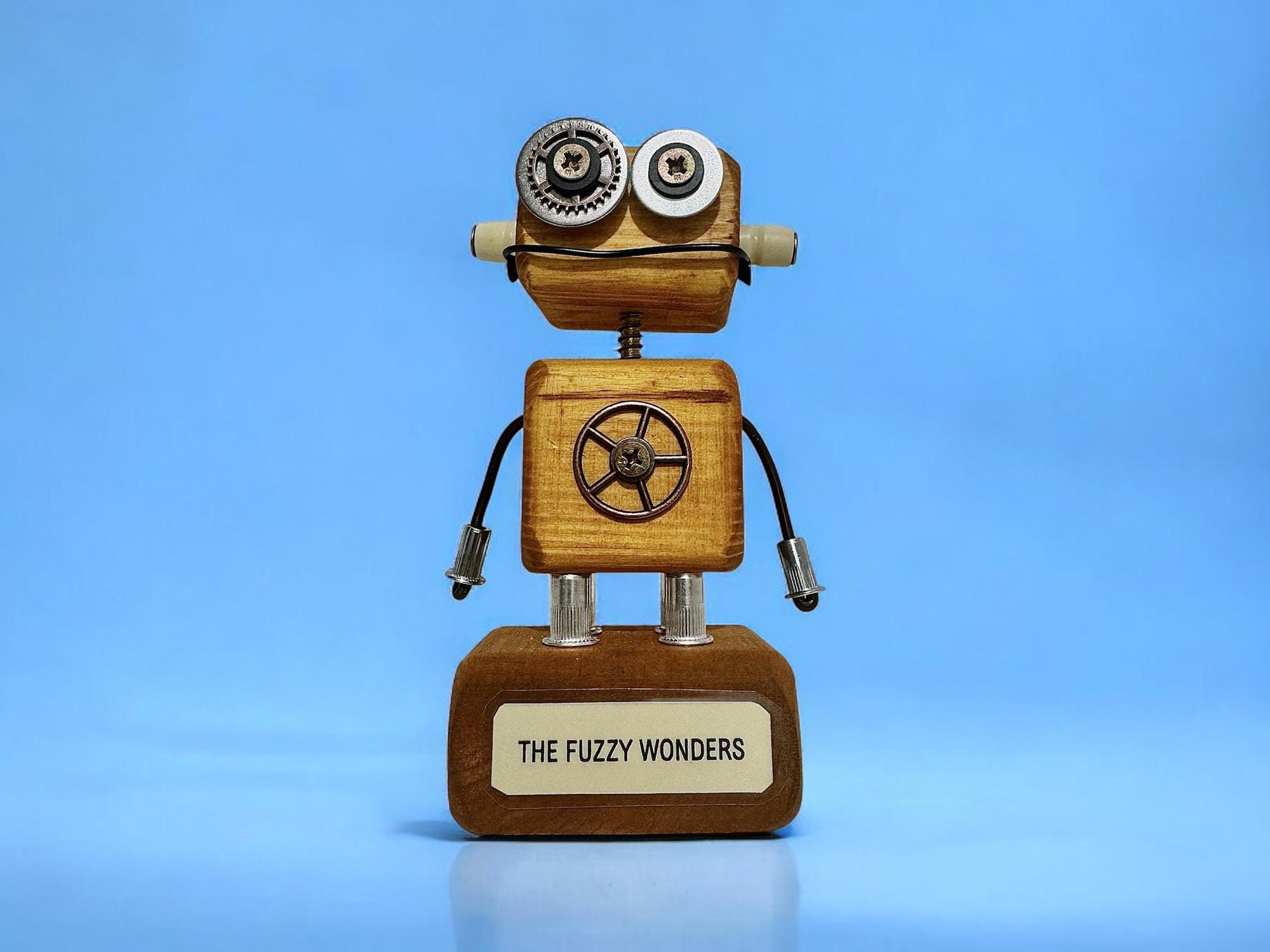 Theodorus - Wooden Steampunk Robot Trophy (customisable) (scifi Fantasy ...
