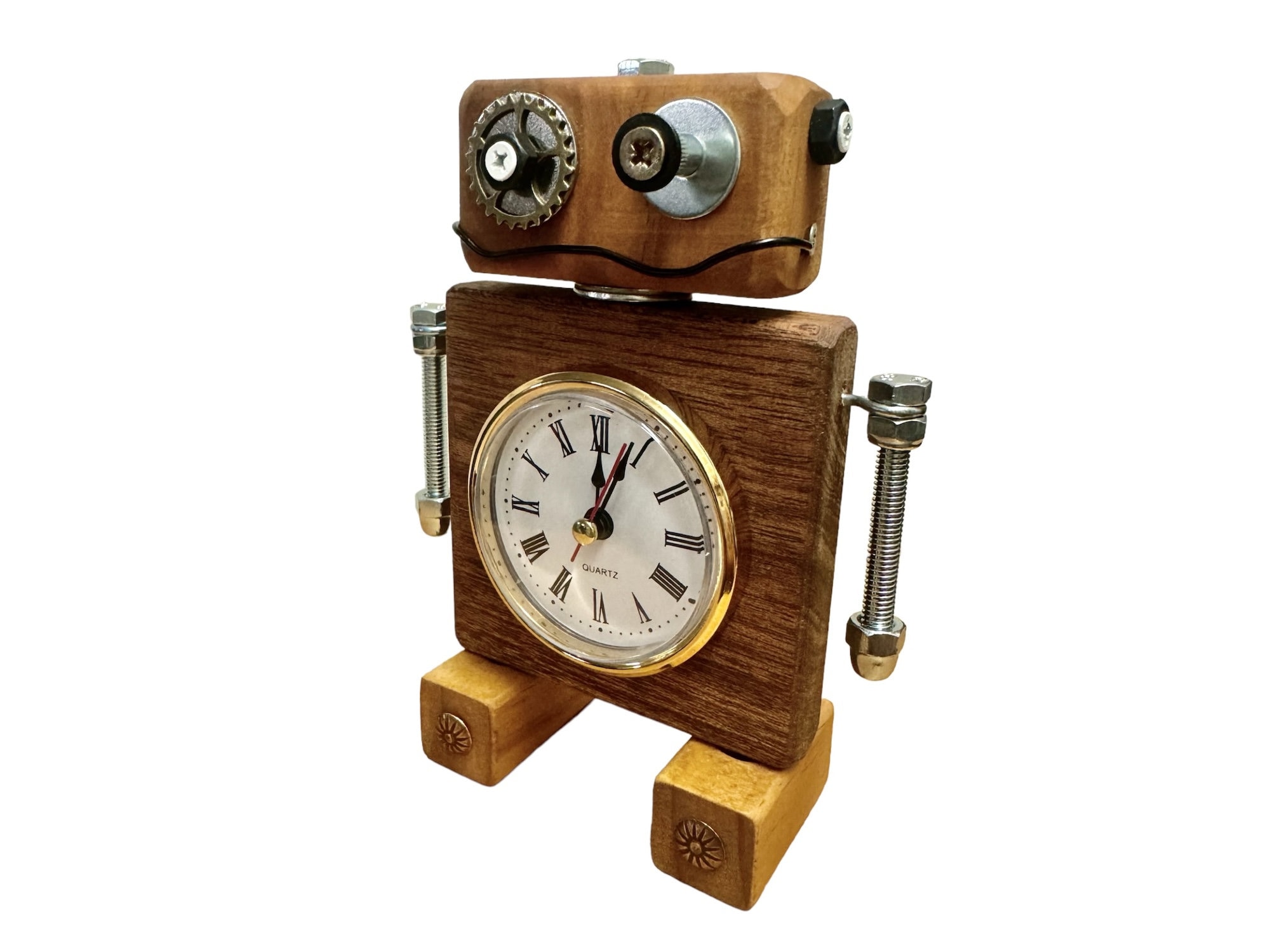 Timothy Wooden Steampunk Robot Clock scifi Fantasy Strange Unique ...