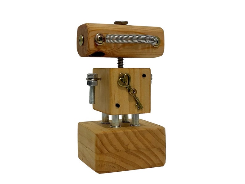 Rupertus Wooden Steampunk Robot Trophy customisable scifi - Etsy