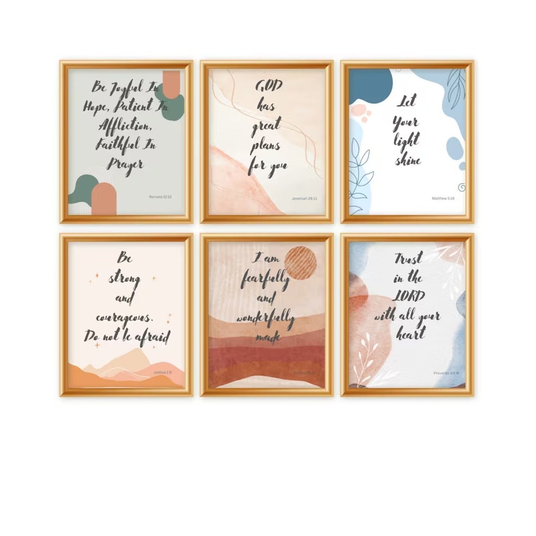 Kids Bible Verse, Scripture Poster Boho Wall Art, Church Sunday School ...