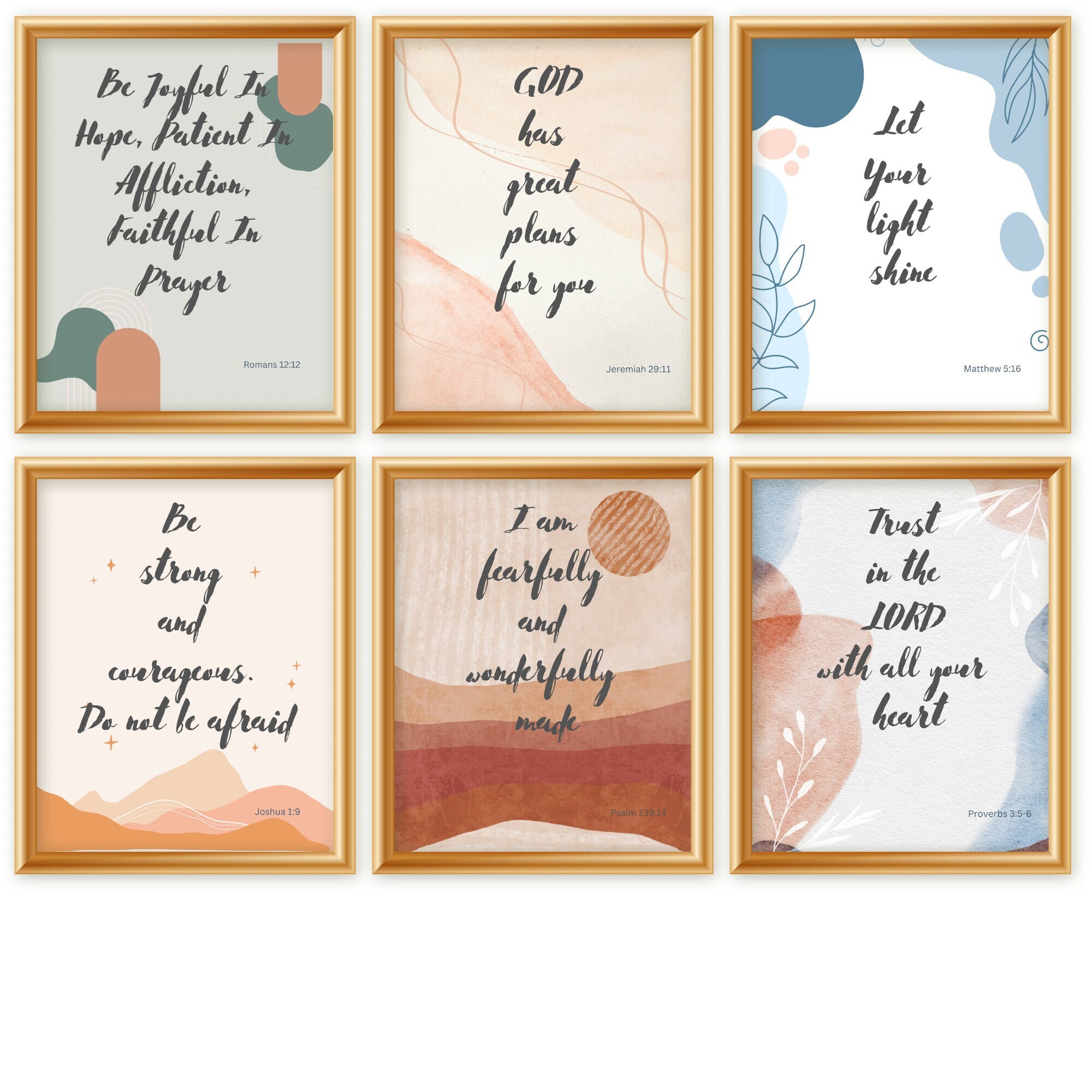 Kids Bible Verse, Scripture Poster Boho Wall Art, Church Sunday School ...