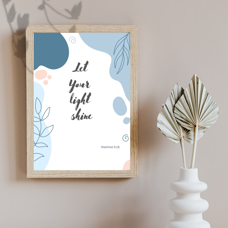 Kids Bible Verse, Scripture Poster Boho Wall Art, Church Sunday School ...