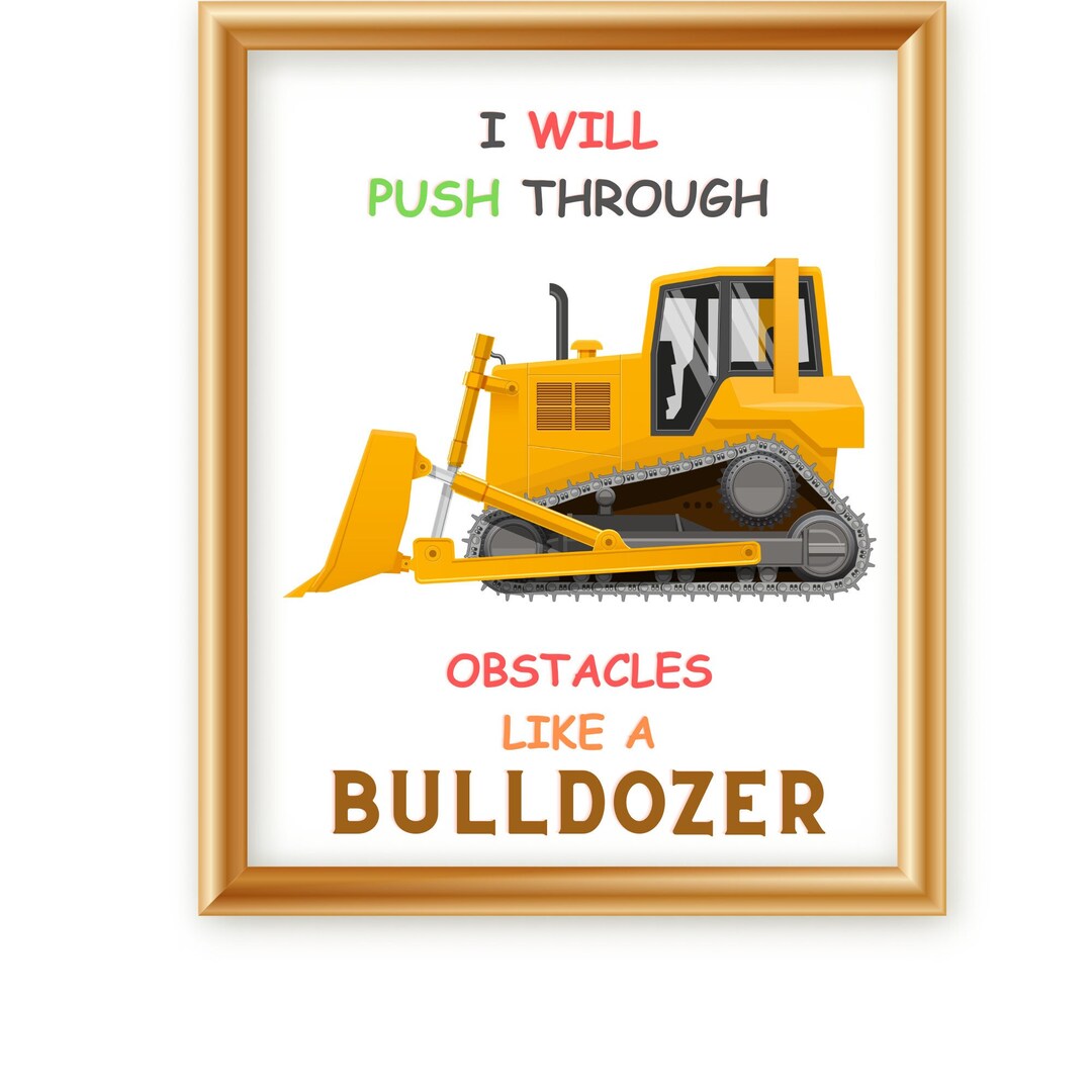 Daily Affirmations, Printable Kids Wall Art, Construction Wall Art ...