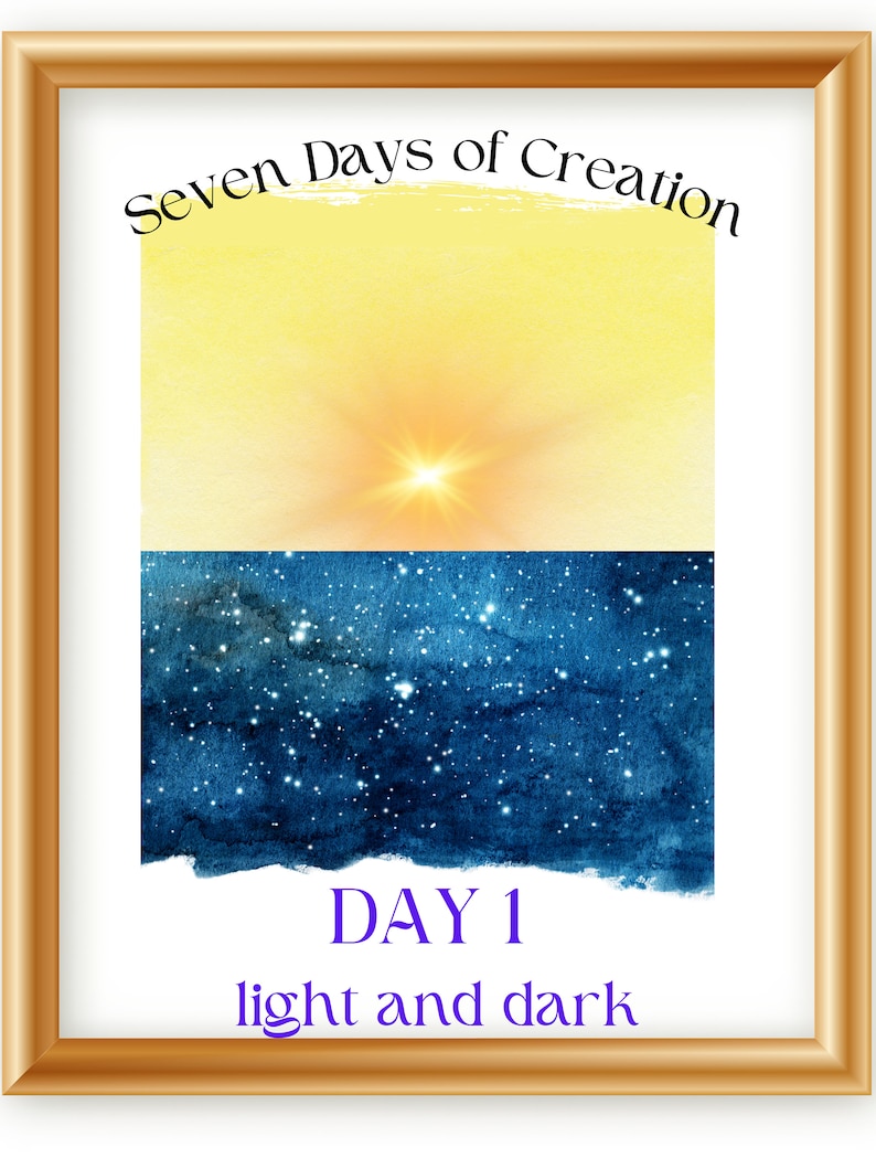 The 7 Days of Creation Posters Printables, Days of Creation, Sunday ...