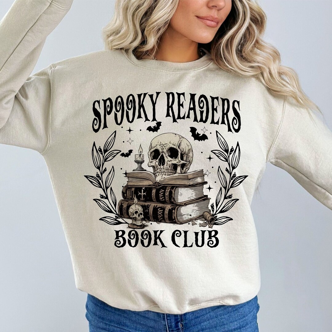 Spooky Readers Book Club Png, Halloween Png, Spooky Season Png, Retro ...