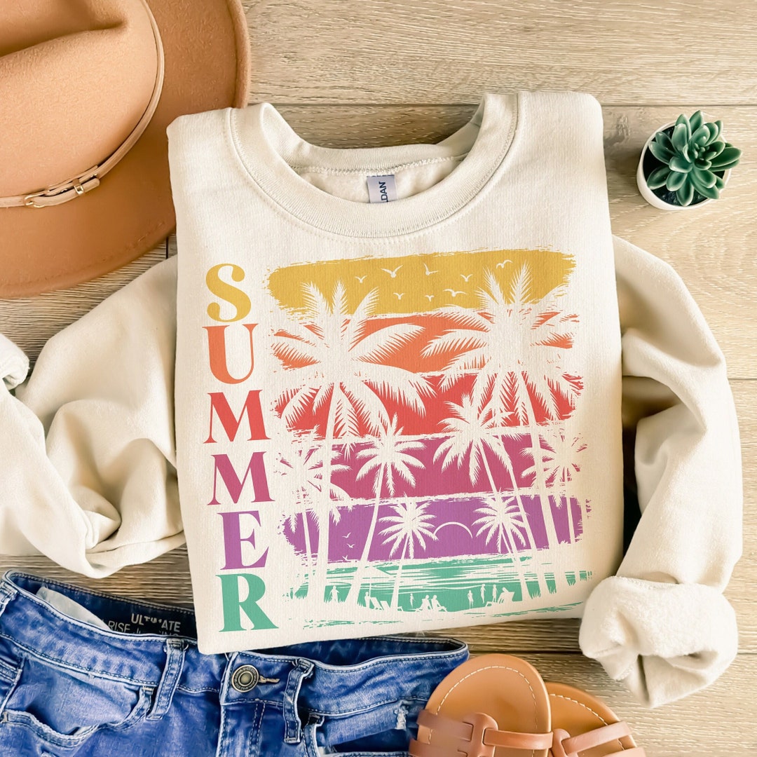 Summer Png, Palm Trees and Sunset Png, Summer Beach Png, Design ...