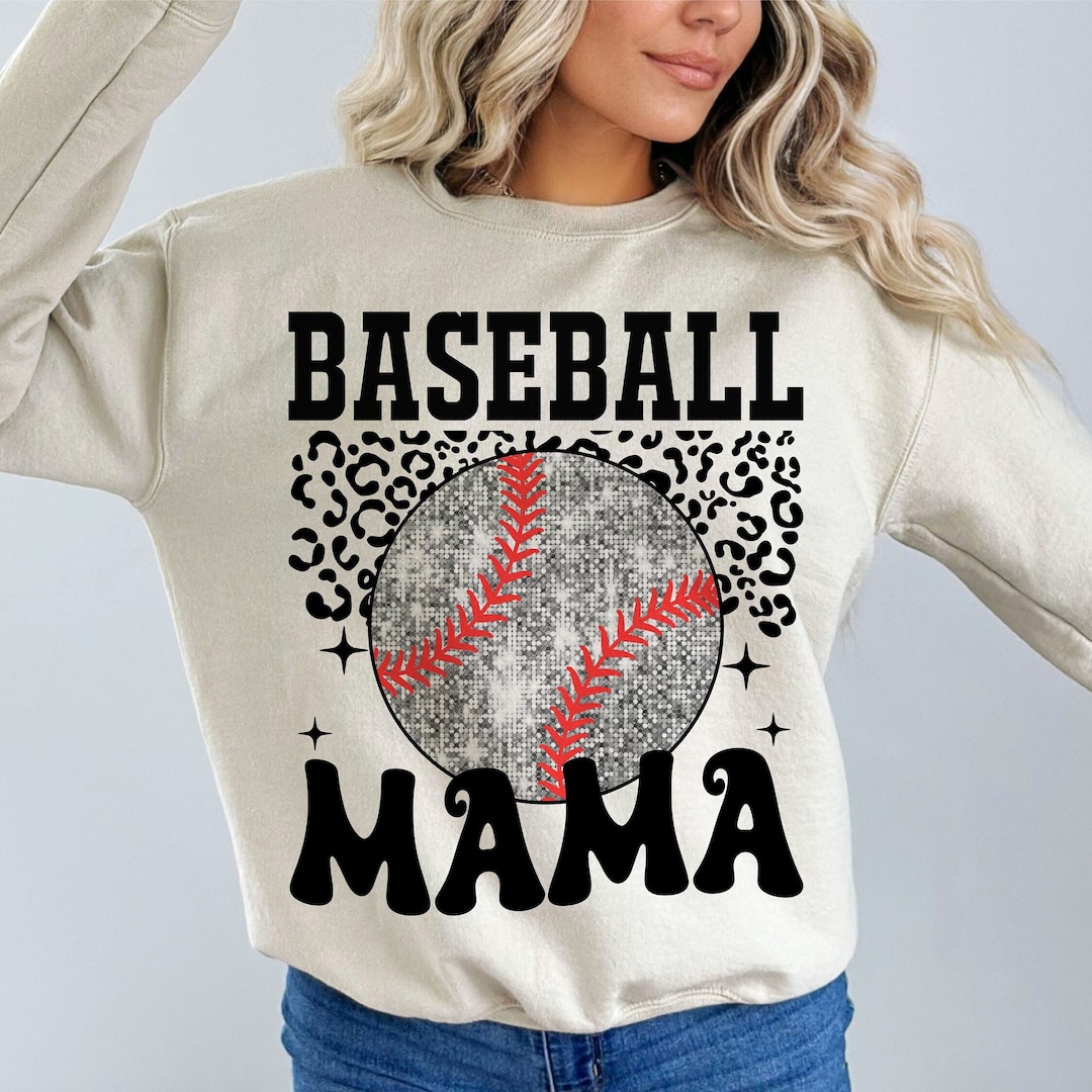 Retro Baseball Mama PNG, Glitter Baseball PNG, Sublimation Design ...