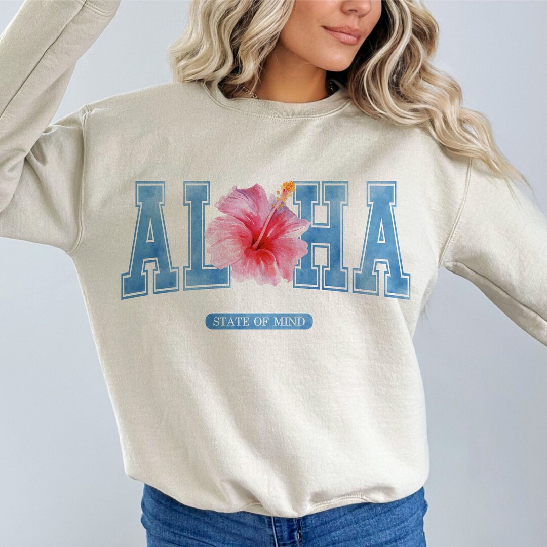 Aloha State of Mind Png, Varsity Aloha Png, Summer Png, Floral Summer ...