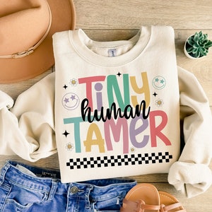 Tiny Human Tamer Sublimation PNG, Mama Shirt Sublimation File, Funny ...